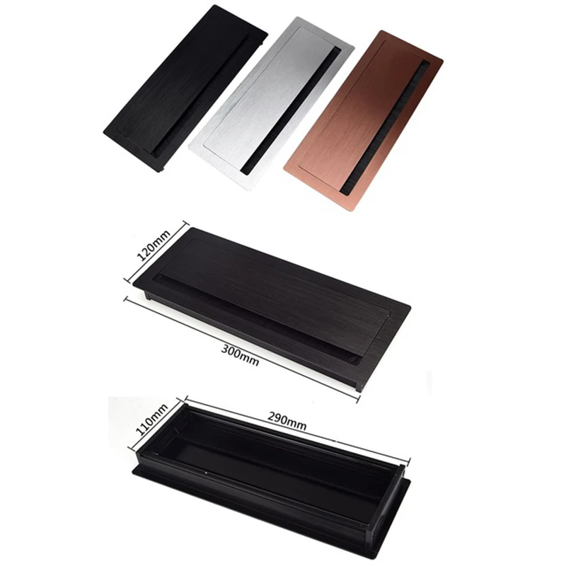 Aluminum Table Cabinet Desk Wire Cable Tap | Aluminum Computer Brush ...