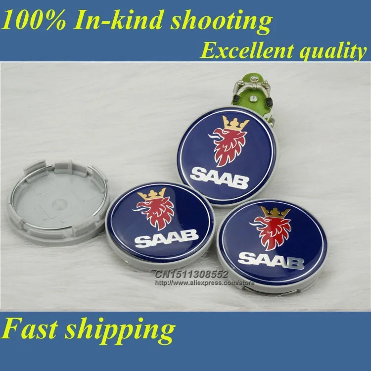 Fast shipping 20pcs 63MM saab WHEEL Hub Center badge LOGO Caps Fits for ...