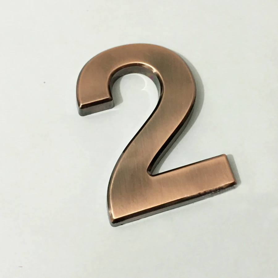 3D Digits Numeral Plate Plaque Sign Sticker With Self-adhesiv for door ...