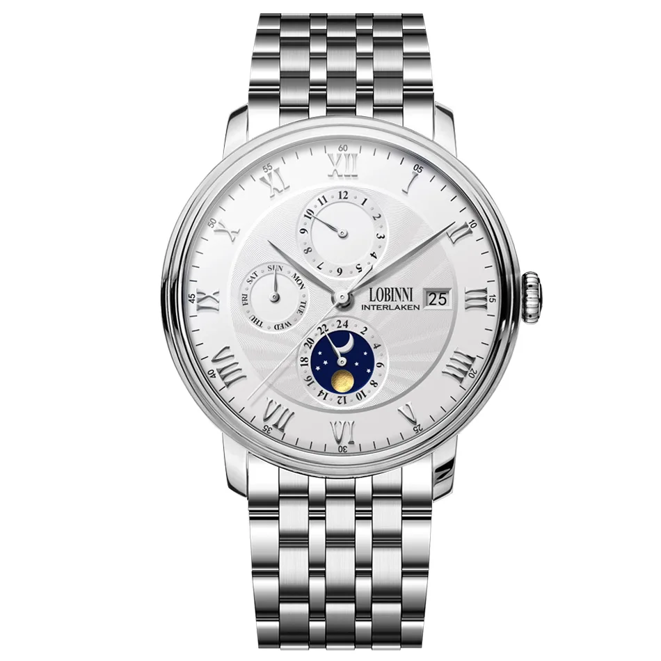 LOBINNI Reloj de pulsera mecánico automático para hombre, accesorio de ...