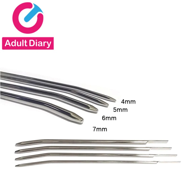 8 Size Steel Catheter Rod Penis Plug Urethral Sound Sex Toys Urethral ...