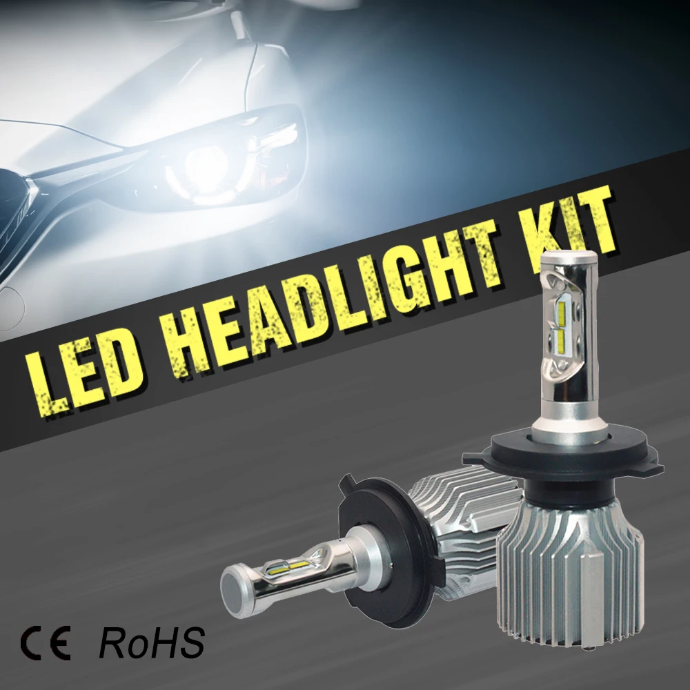 Katur H4 H13 H15 9004 9007 Led Headlight Kit Hi Lo Beam H1 H3 H7 H11 9012 9005 9006 H27 880 881 ...