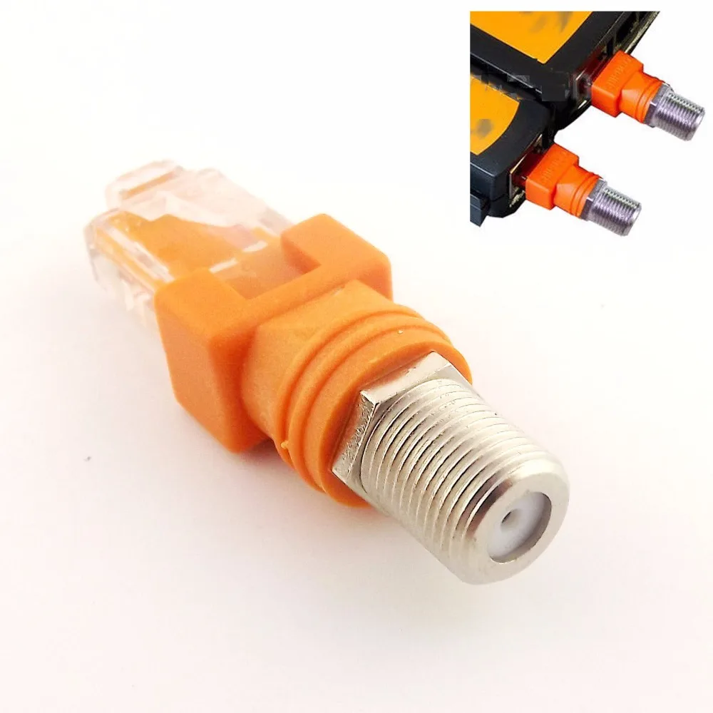 1pcs F Female To Rj45 Male Coaxial Coax Barrel Coupler Adapter Rj45 To ...