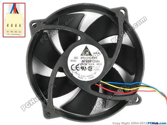 Delta delta afb0912vh 12v 0.60a 9cm 9025 cpu computer case cooling fan ...