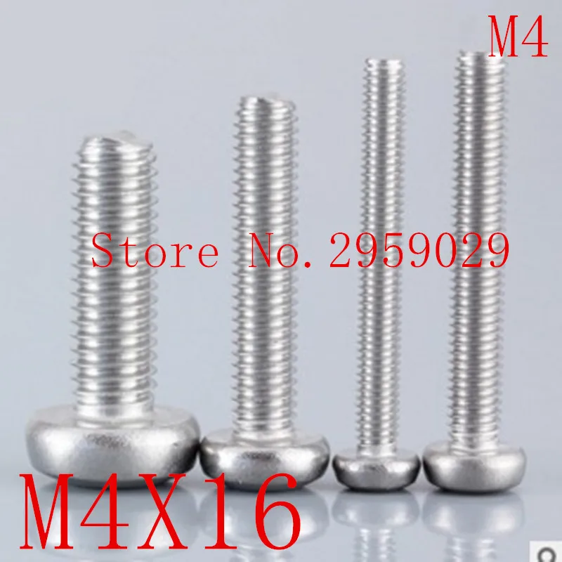 100pcs/lot m4*16 m4 x 16 Stainless Steel Torx Pan Head Machine Screw ...