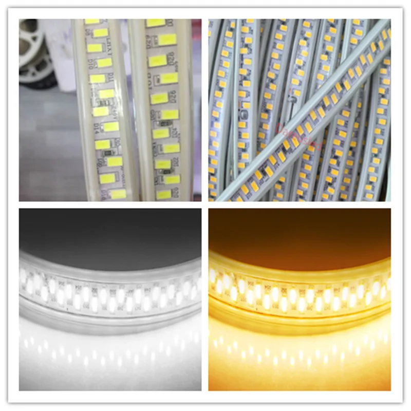 AC 220V 5630/5730SMD Led Strip Light UL 180Led/m White/Warm White Cross ...