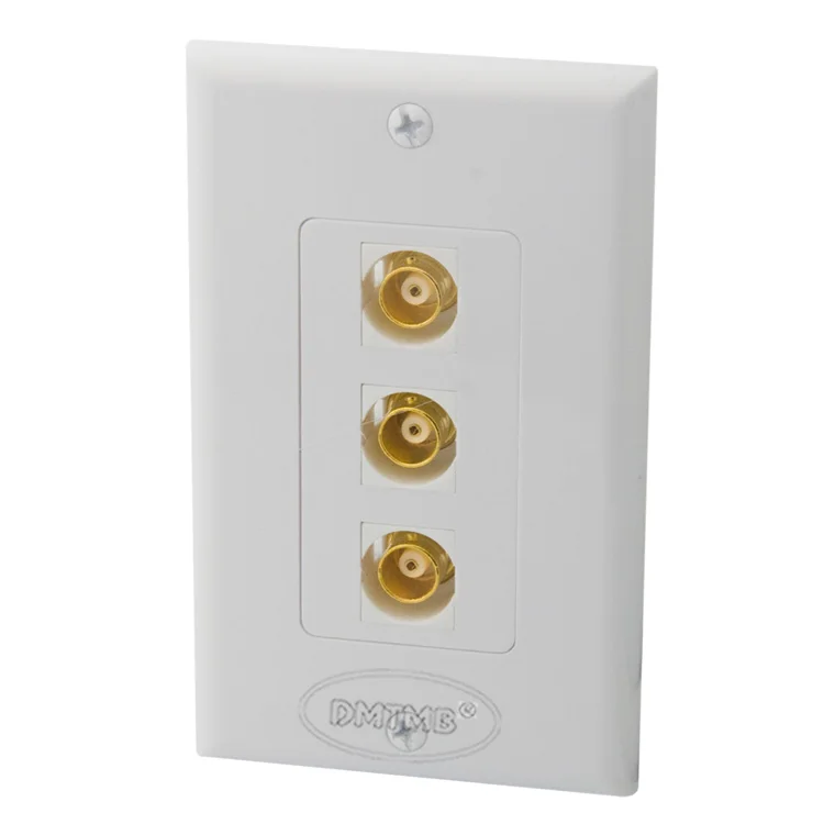 3 X Bnc Wall Plate With Female To Female Connector - Electrical Socket ...