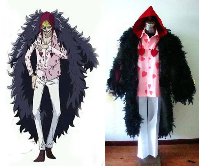 Anime Donquixote Rosinante Corazon Cosplay Costume With Top, Pant And ...