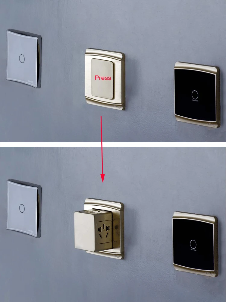 flexible wall socket with 4 sides 20 holes sockets press and pop up ...