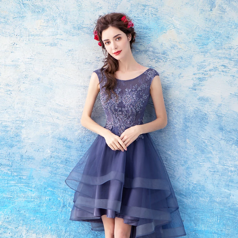 SOCCI Weekend Prom Dress Short Front Long Back Women Elegant Beaded Hi ...