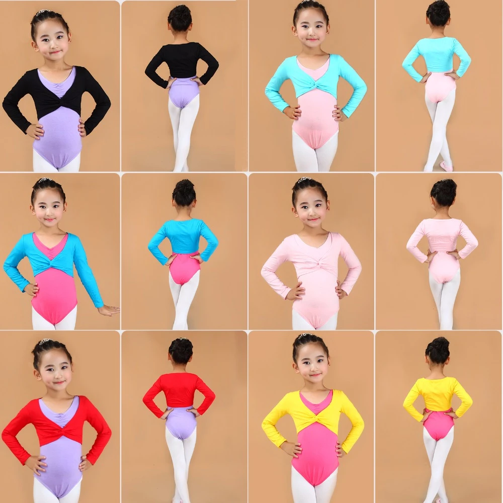 Long Sleeve Cotton Ballet Shrug Wrap Top Girl Ballet Warm Up Kids Child ...