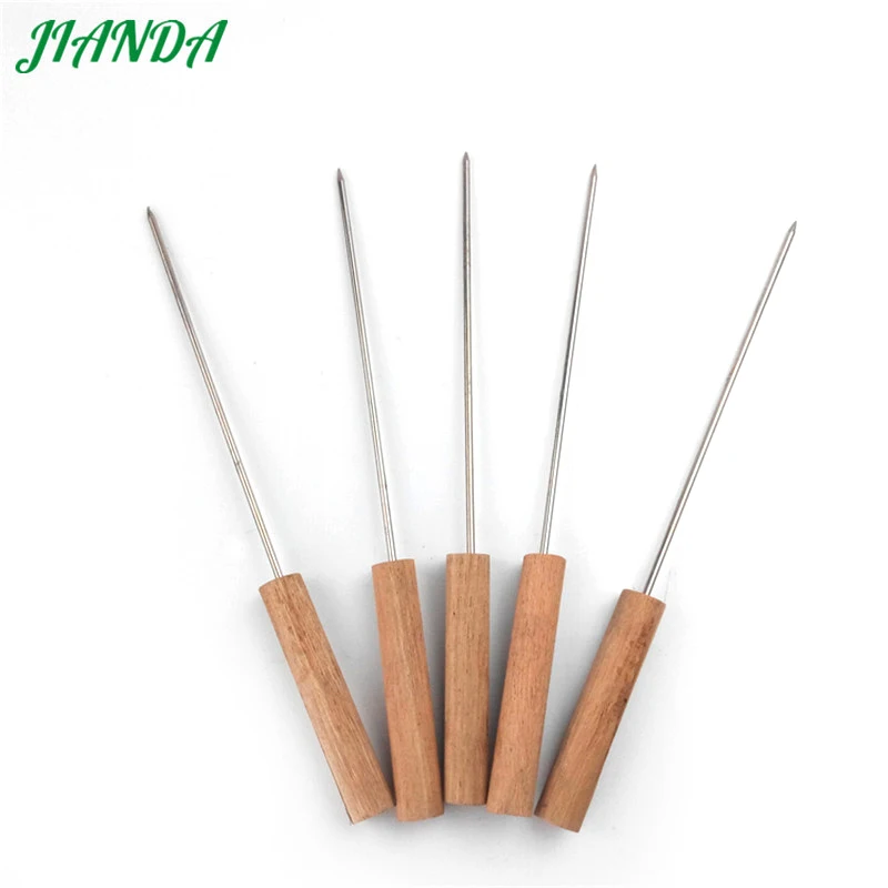 JIANDA 23cm/38cm BBQ Sticks Metal Skewers Stainless Steel bbq ...