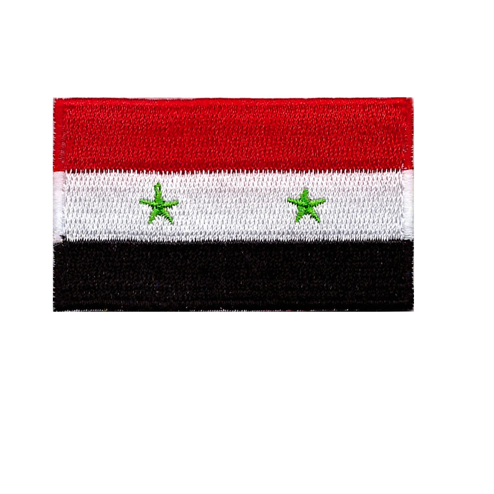 Syria National Flag Sewing Clothes Gun Patch Iron On Embroidery Patches ...