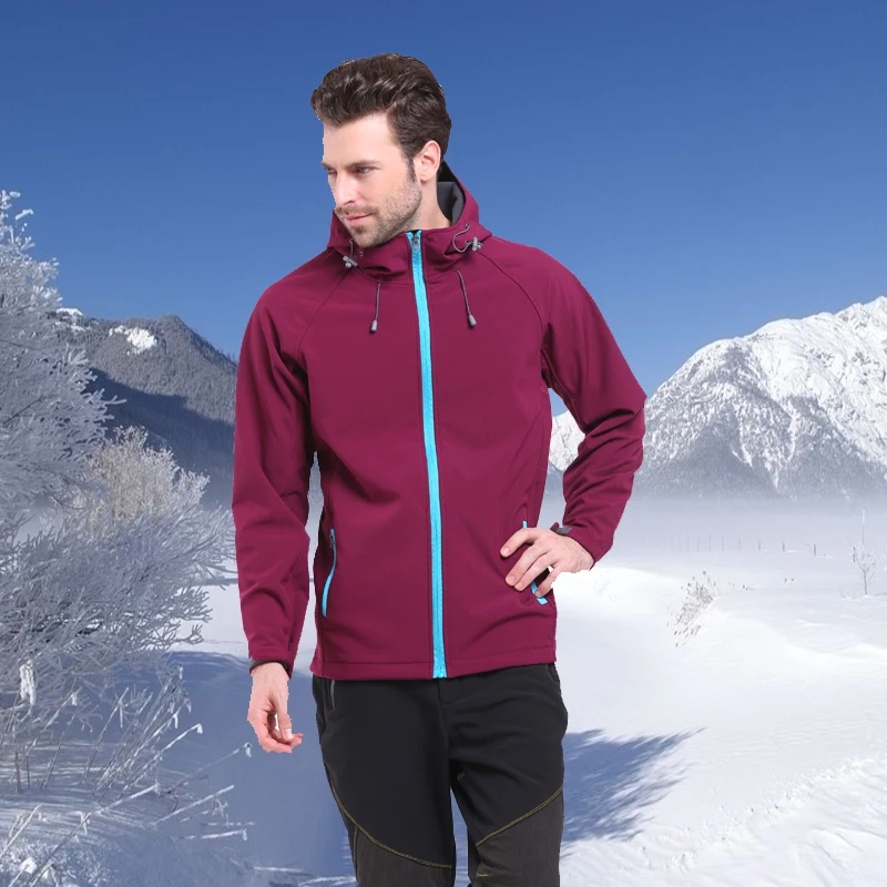 2017 Men Women Softshell Hiking Jacket Fleece Windproof Waterproof ...