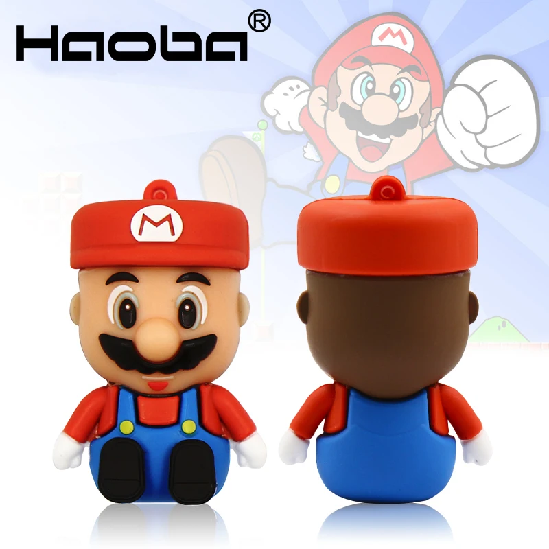 Cute Super Mario USB Flash Drive pendrive 16 gb 4GB 8GB flash drive cle ...
