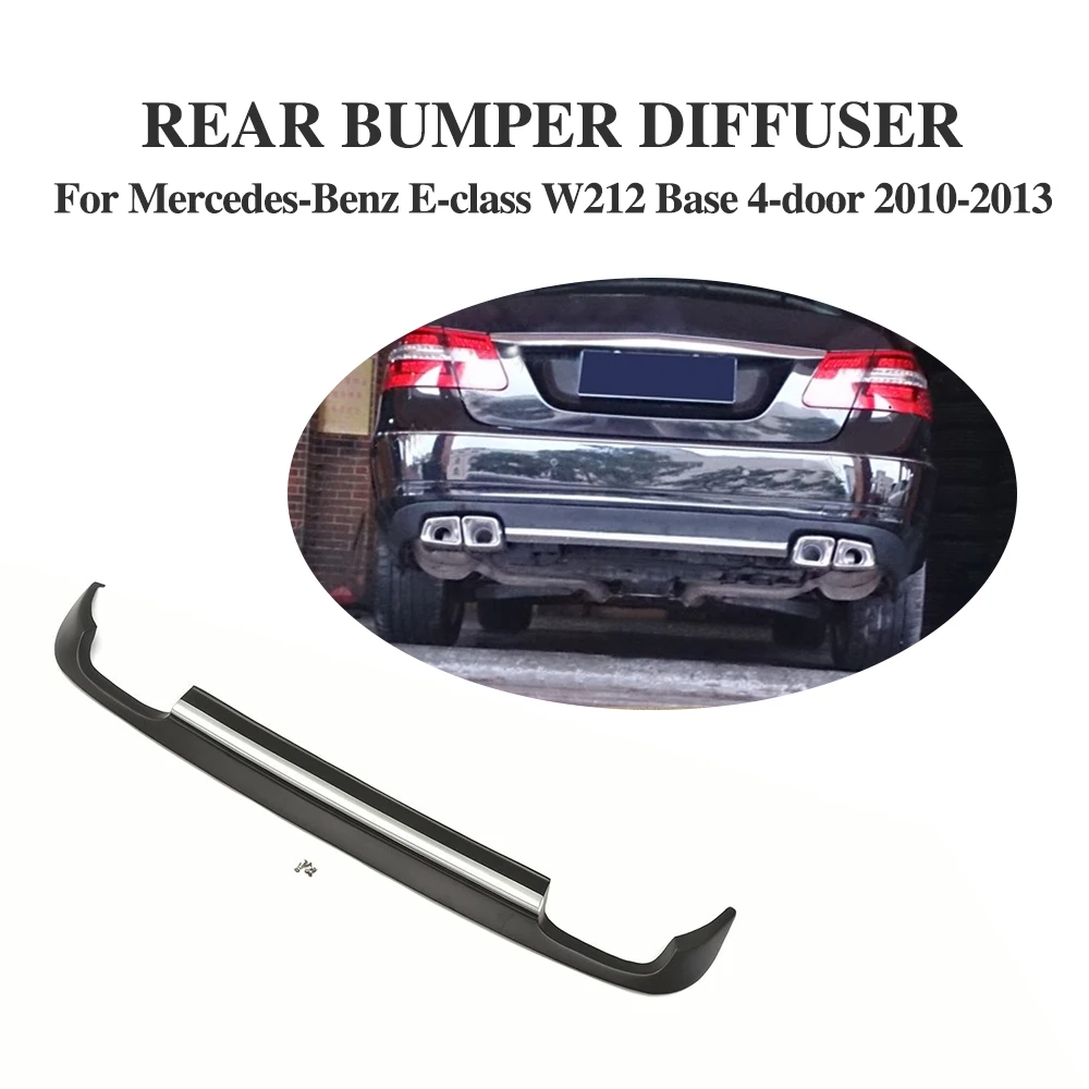 PU-Rear-Bumper-Lip-Diffuser-Fit-For-Mercedes-Benz-W212-Standard-Sedan ...