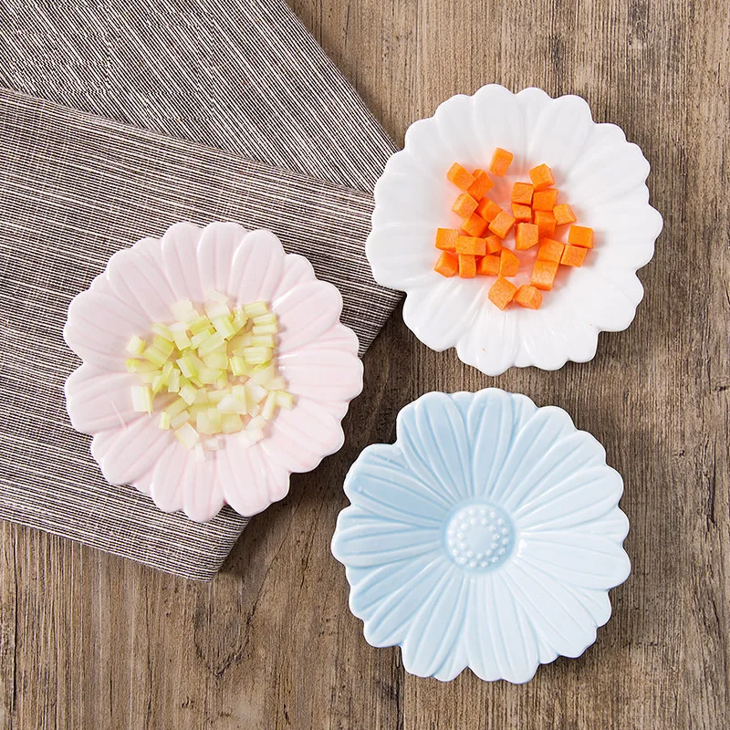Aliexpress.com : Buy Mini Ceramic Daisy Flower Plate Fast Food Tray ...