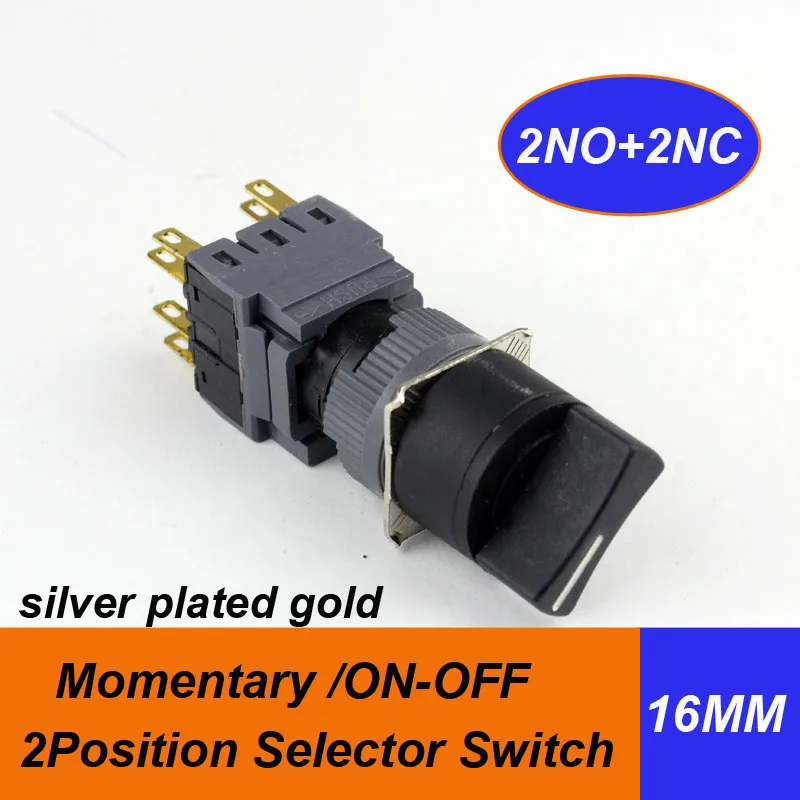 10pcs packing momentary rotary switch dia.16mm 2 position selector push ...