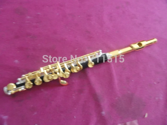 Bakelite Tube Gold Flute Piccolo C Flute Professional Musical ...