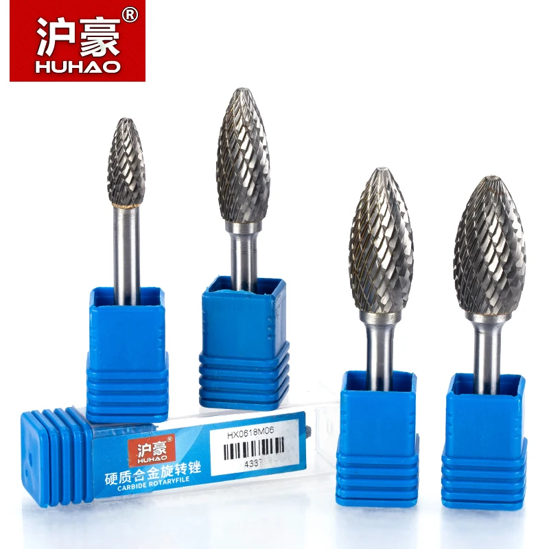 HUHAO 1pc 6mm Shank Tungsten Steel Cutter Metal Grinding Carving Rotary ...