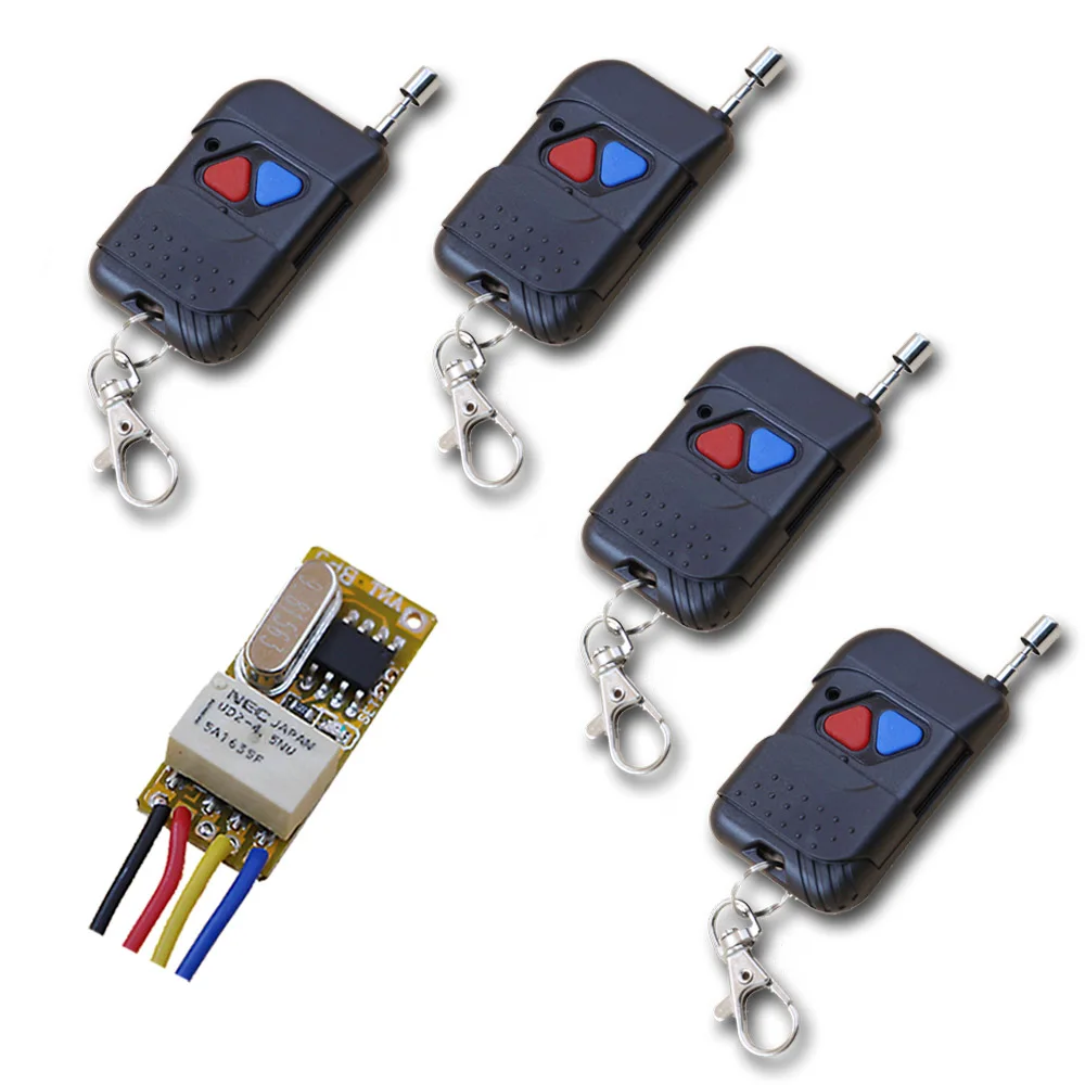 DC 3.5v 4.5v 5v 6v 7.4v 9v 12v Micro Remote Control Switch System ...