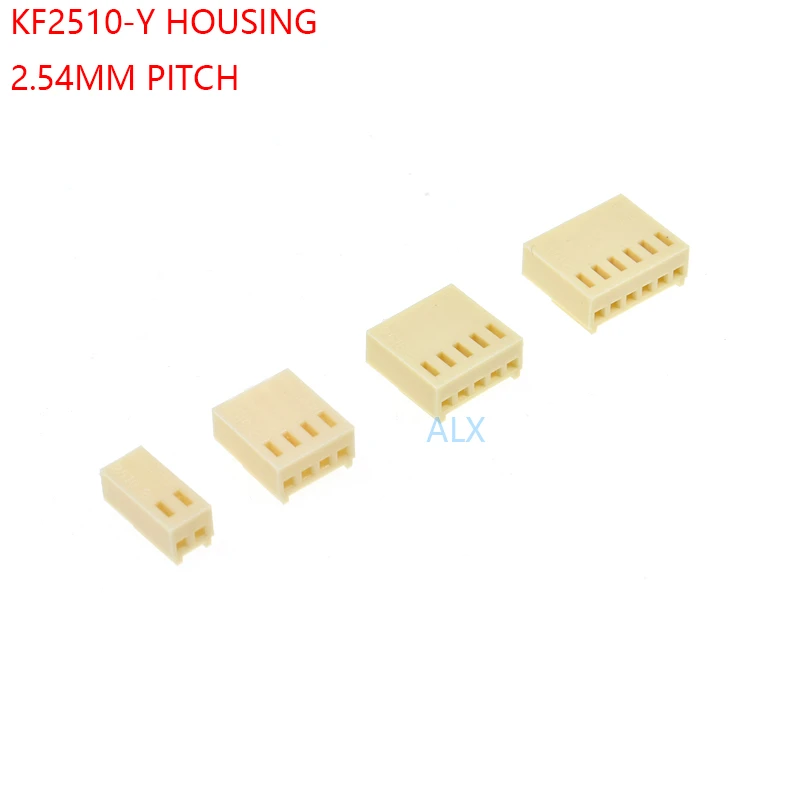 50pcs 2510-y Kf2510 Connector 2.54mm Pitch Female Housing Plastic Shell Plug 2p/3p/4p/5p/6p/7p ...