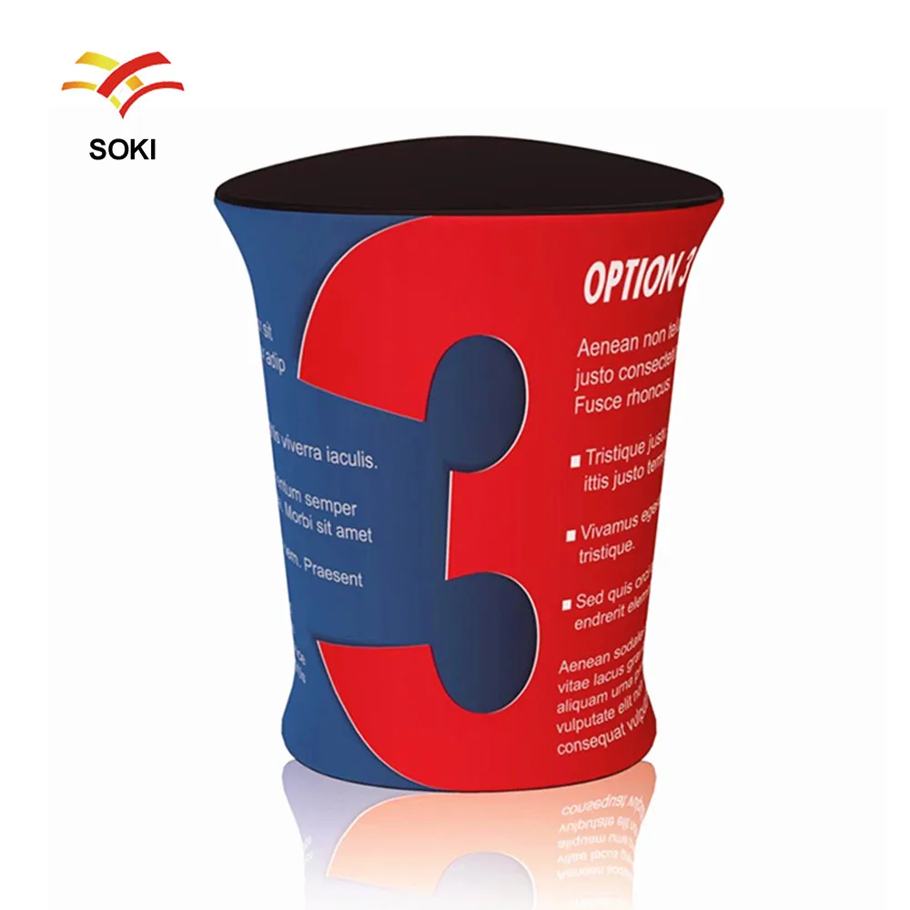 Triangle Shape Promotion Counter Tension Fabric Exhibition Pop up ...