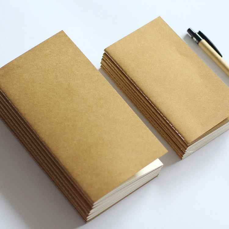 Standard/pocket Kraft Paper Notebook Blank Dot Grid Notepad Diary ...