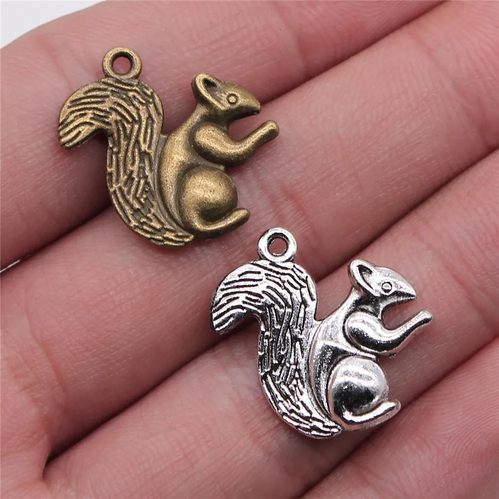 WYSIWYG-10pcs-21x21mm-Pendant-Squirrel-Animal-Squirrel-Charm-Pendants ...