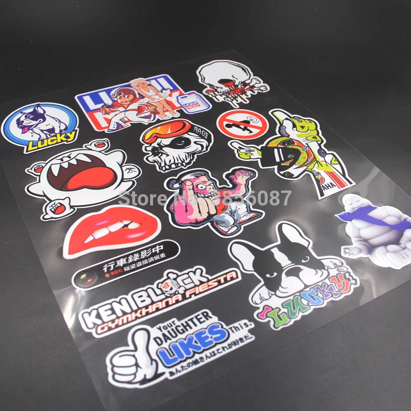 Motorcycle Stickers PVC Reflective car accessories Decals for Racing ...