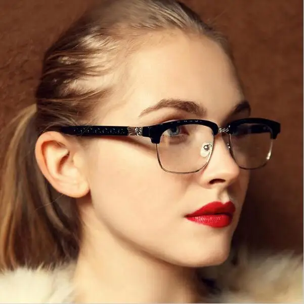 Vintage Temperament Beauty Matel Optical Eyeglasses Frames Women Myopia
