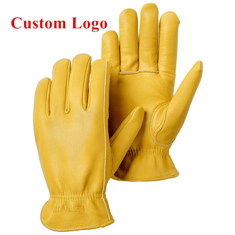 Custom Leather Working Glove, Personalized Work Gloves with logo-in ...