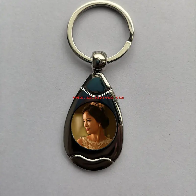 new style sublimation metal keychains water drop shape key ring hot ...