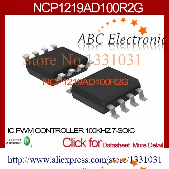 NCP1219AD100R2G-IC-PWM-CONTROLLER-100KHZ-7-SOIC-NCP1219AD100R2G-1219 ...