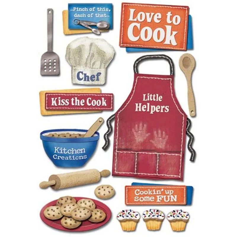 2-pcs-lot-Love-to-Cook-DIY-Waterproof-Paper-Aesthetic-Sticker ...