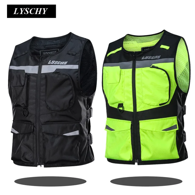 LYSCHY Motorcycle Reflective Vest Motorbike Racing Vest Street Off Road ...
