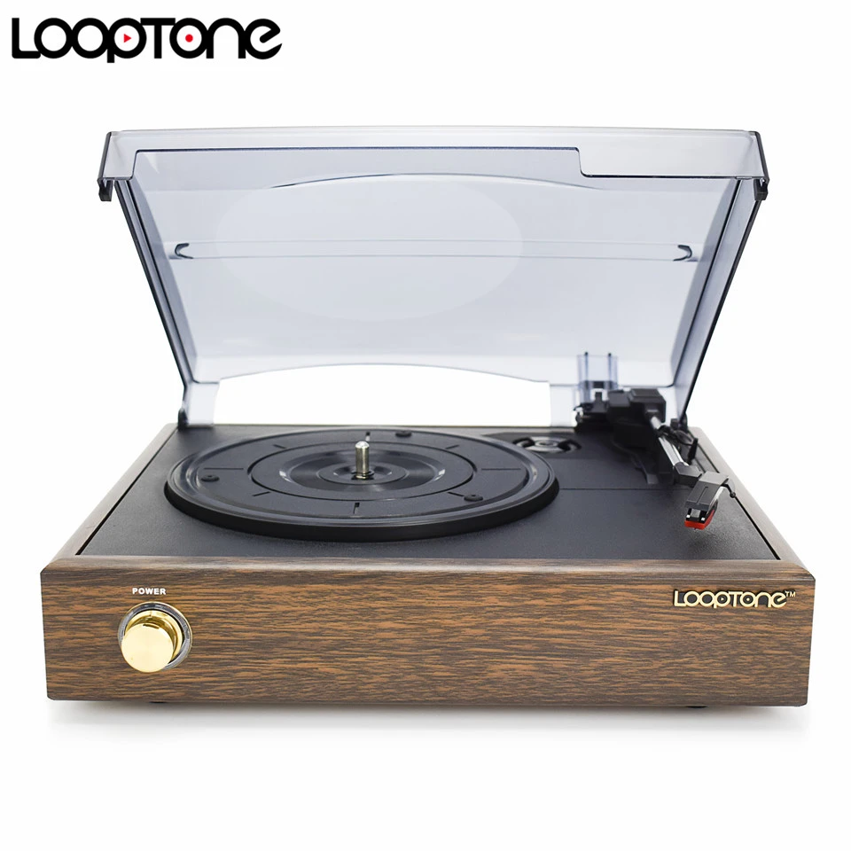 Looptone 3-speed Classic Phonograph Gramophone Belt-driven Turntable ...