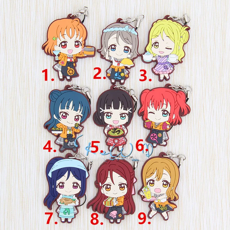 1pcs Anime Keychain Love Live Sunshine Aqours Keychain Kurosawa ...