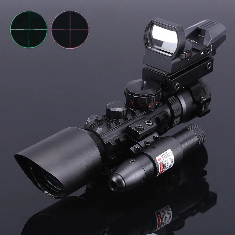 Hunting Riflescope Red Green Dot Illuminate laser Tactical Reflex ...