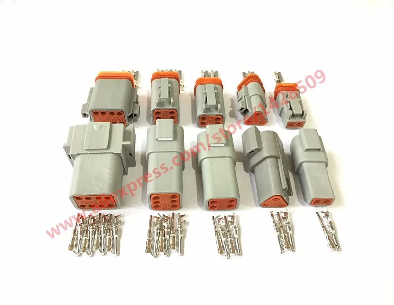 25 компл./лот 5 моделей Deutsch DT06/DT04 2/3/4/6/8 булавки двигатели для автомобиля/коробка ...