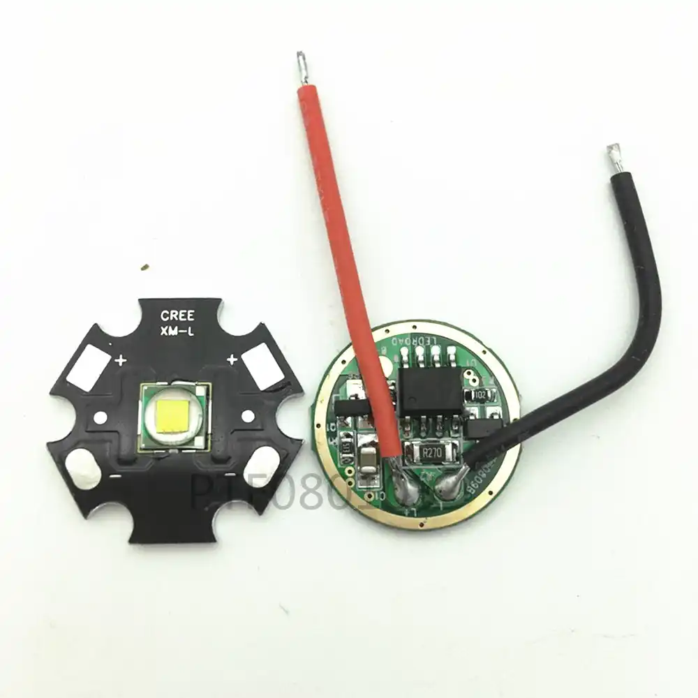 Cree XM L T6 10W Cool White 6500k LED Light + T6 L2 DC 3.7V 2.5A XML ...