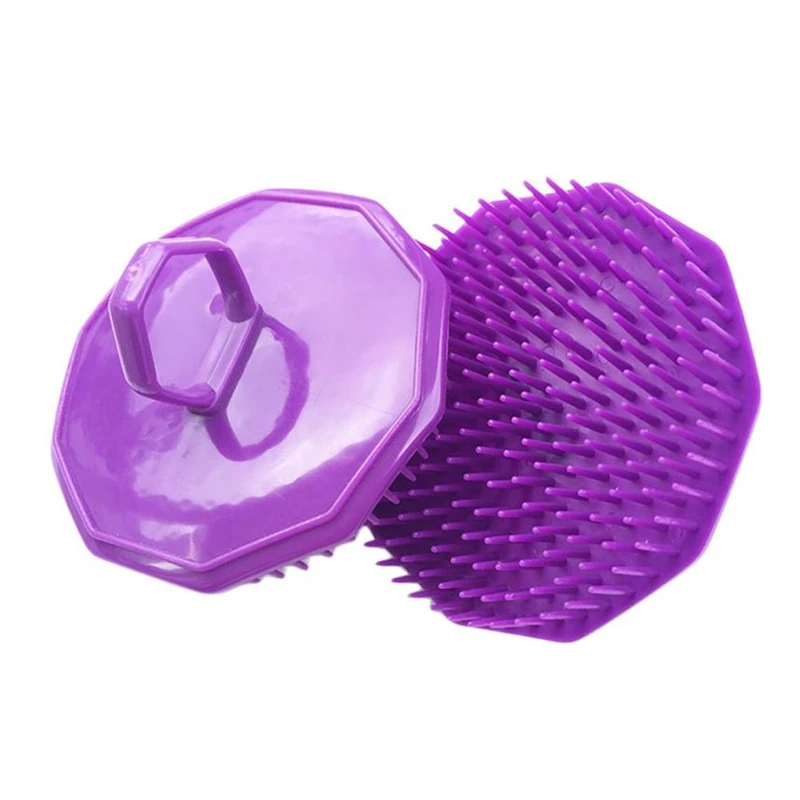 Silicone Shampoo Scalp Shower Body Washing Hair Massage Massager Brush ...