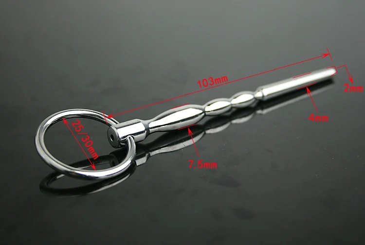 103mm stainless steel urethral sound toy Male Chastity Urethral Plugs ...