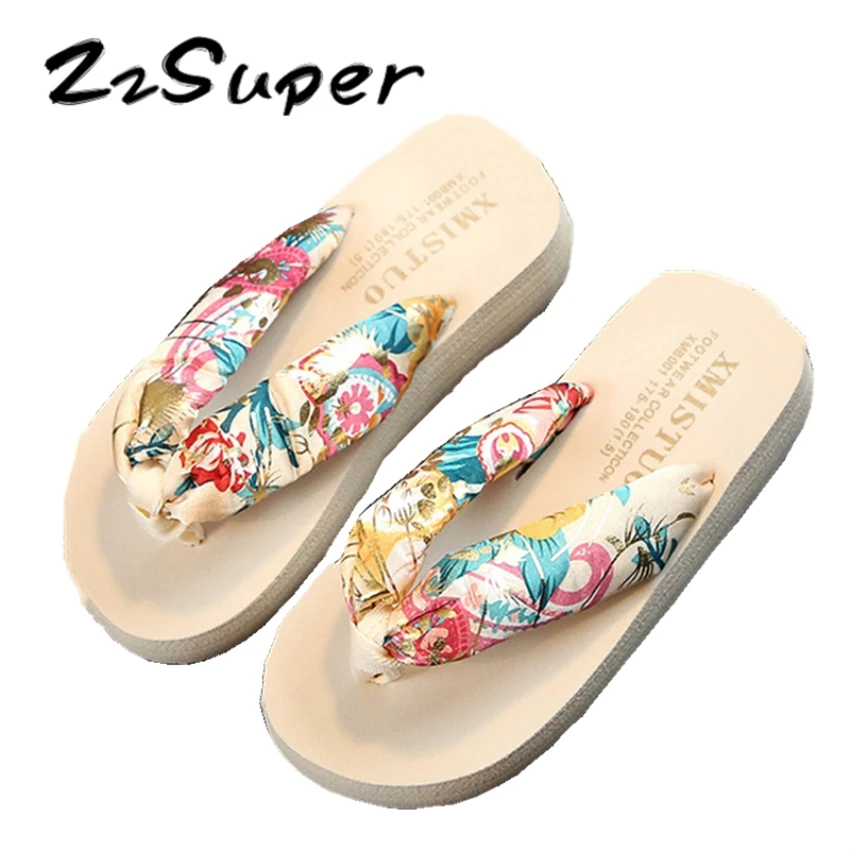 ZzSuper New Girls Flip Flops Beach Girl Slippers Bohemia Roman Style ...