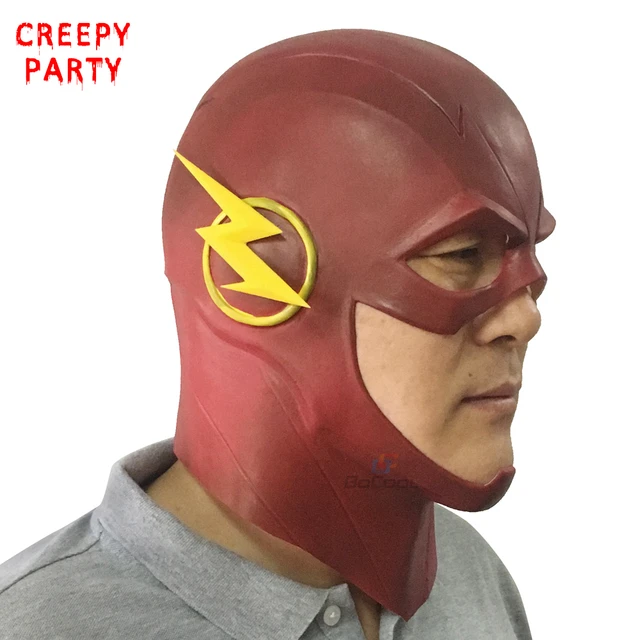 The Flash Mask Adults DC Movie Cosplay Costume Halloween Full Head ...