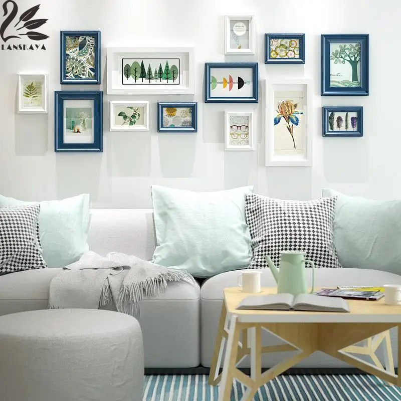 Lanskaya Yueerdangsi Wood Photo Wall Frame Combination Mediterranean ...
