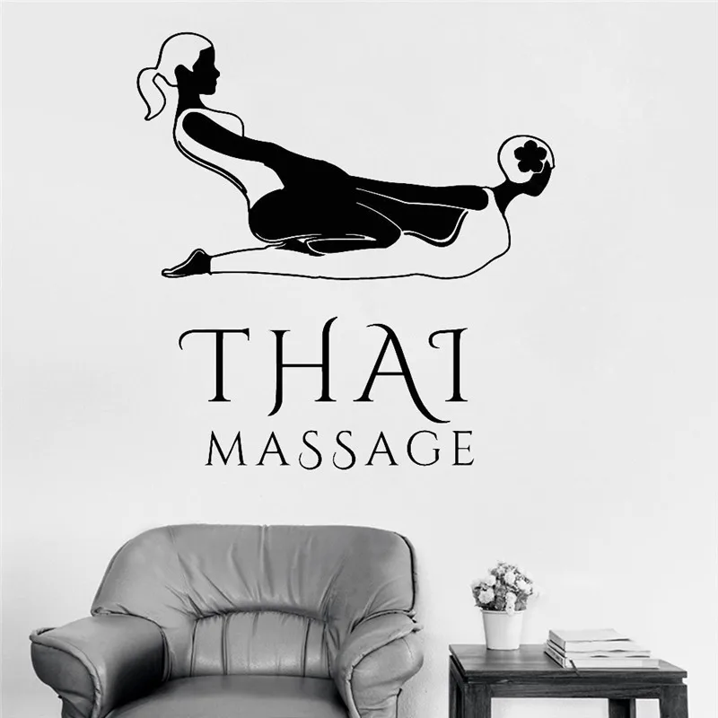 New Style Salon Spa Wall Sticker Thai Massage Vinyl Decal Yoga Room ...