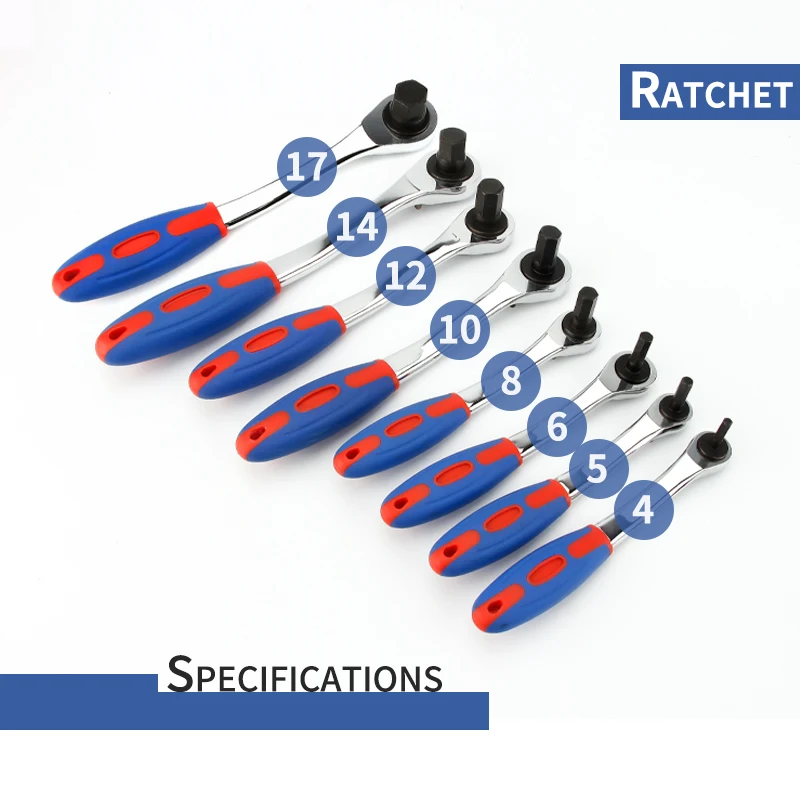 Reversible Ratchet Allen Key Wrench Ratcheting Hex Bolt Spanner with ...
