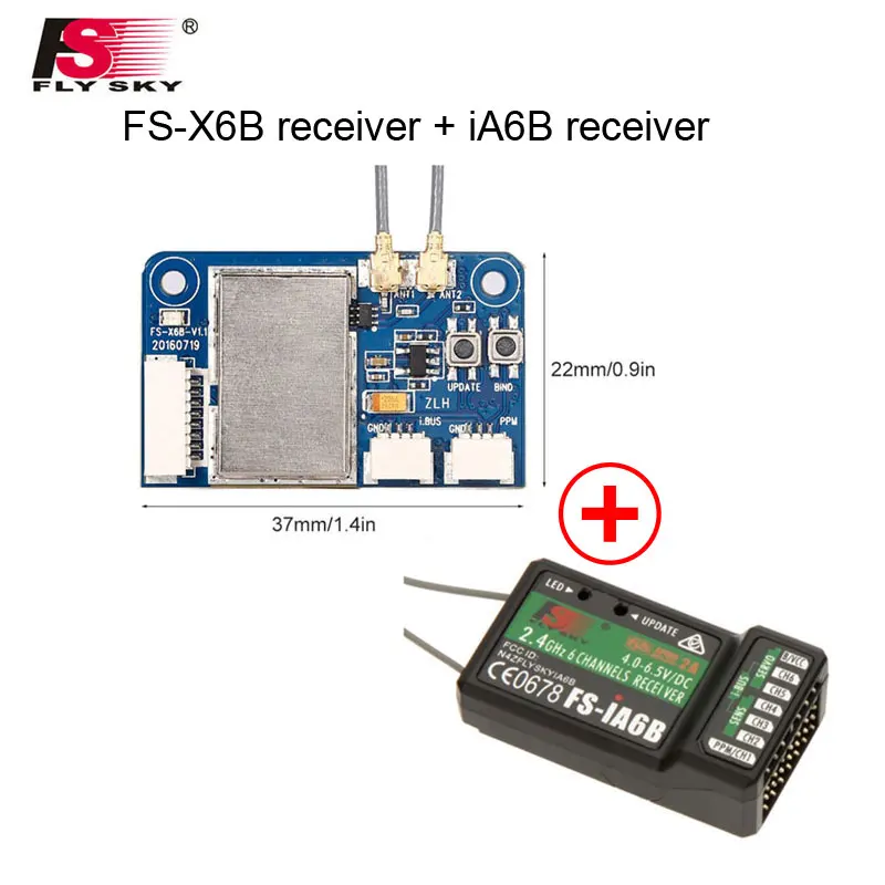 Flysky FS X6B Receiver + 2.4G 6CH FS iA6B iA6B Receiver PPM Output With ...