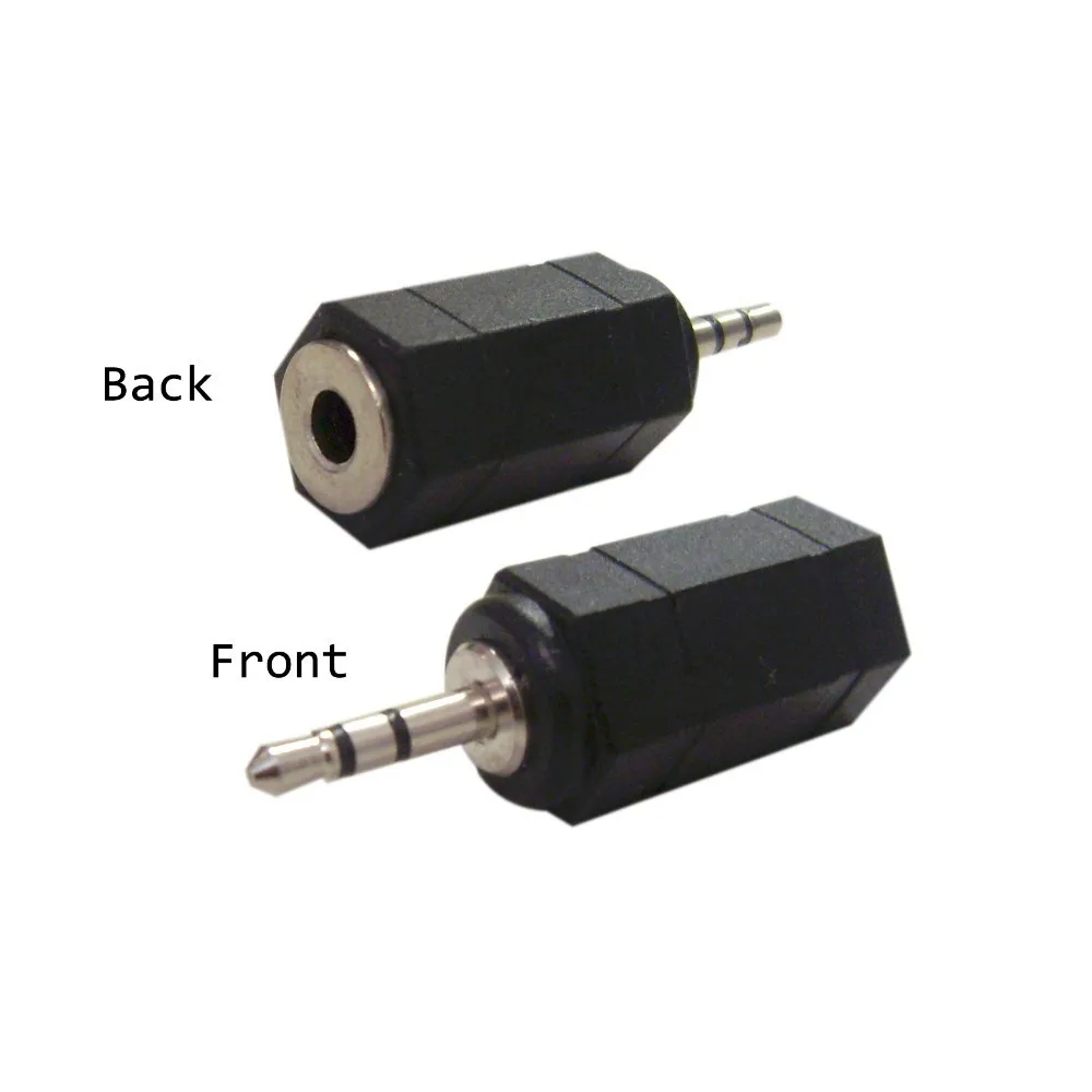 2.5mm Male to 3.5mm Female TRS Stereo Plug Adapter for Cell Phone ...